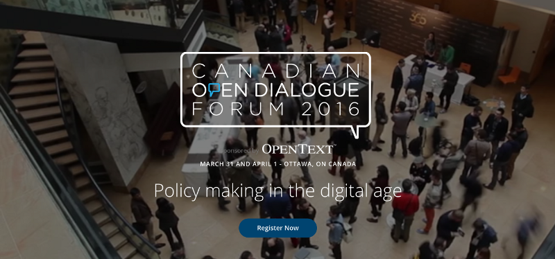 Canadian Open Dialogue Forum - Policymaking in the Digital Age - Home
